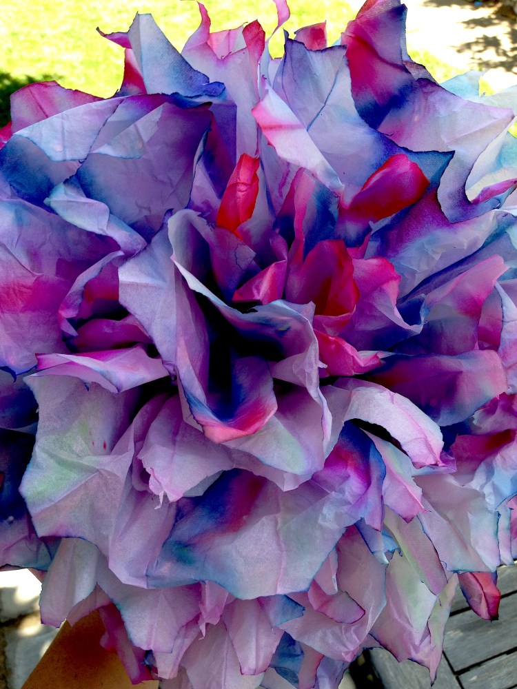Tie Dye Tissue Paper Flowers – fumbleweeds